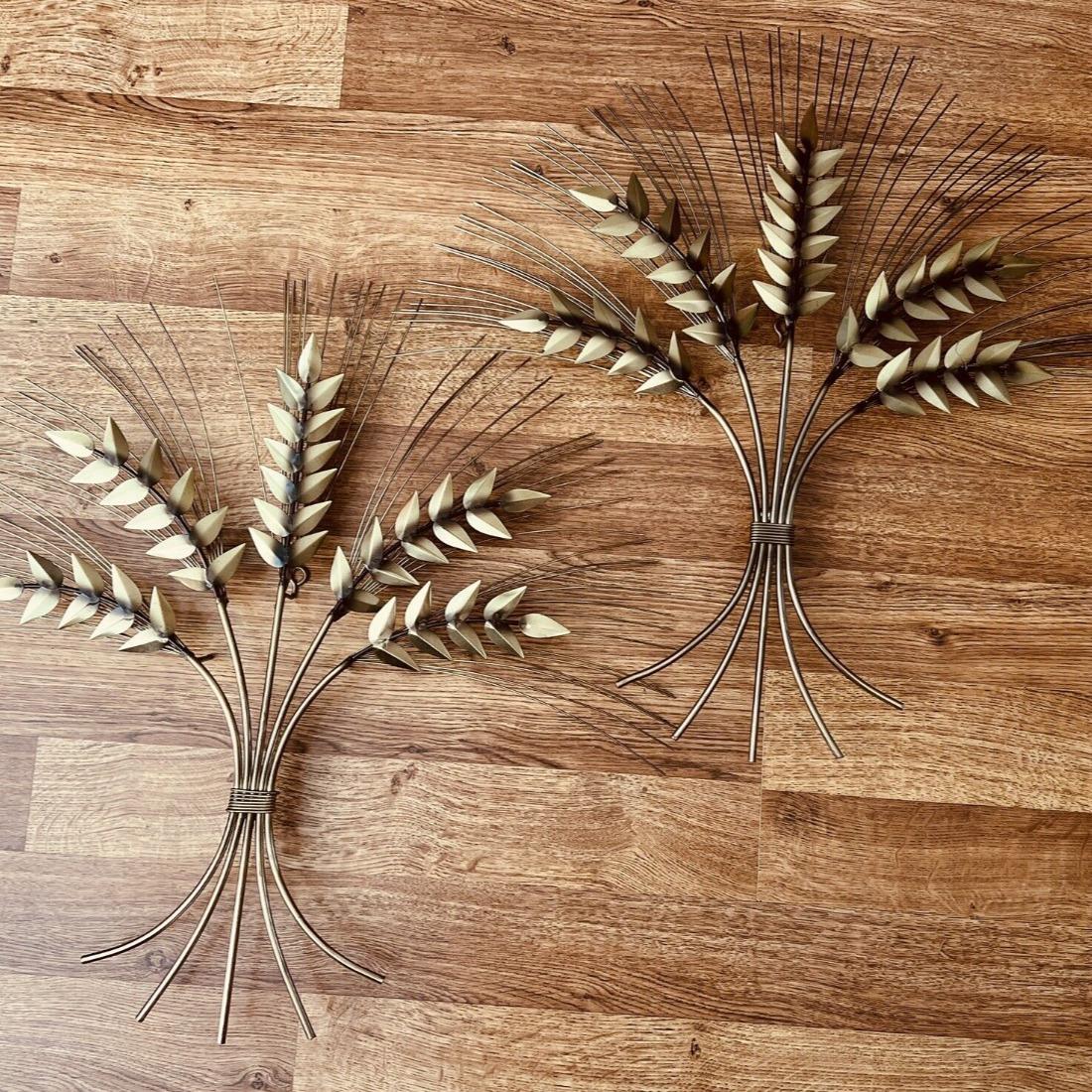 Vintage Curtis Jere Wheat Sheaf Wall Sculpture Decorations