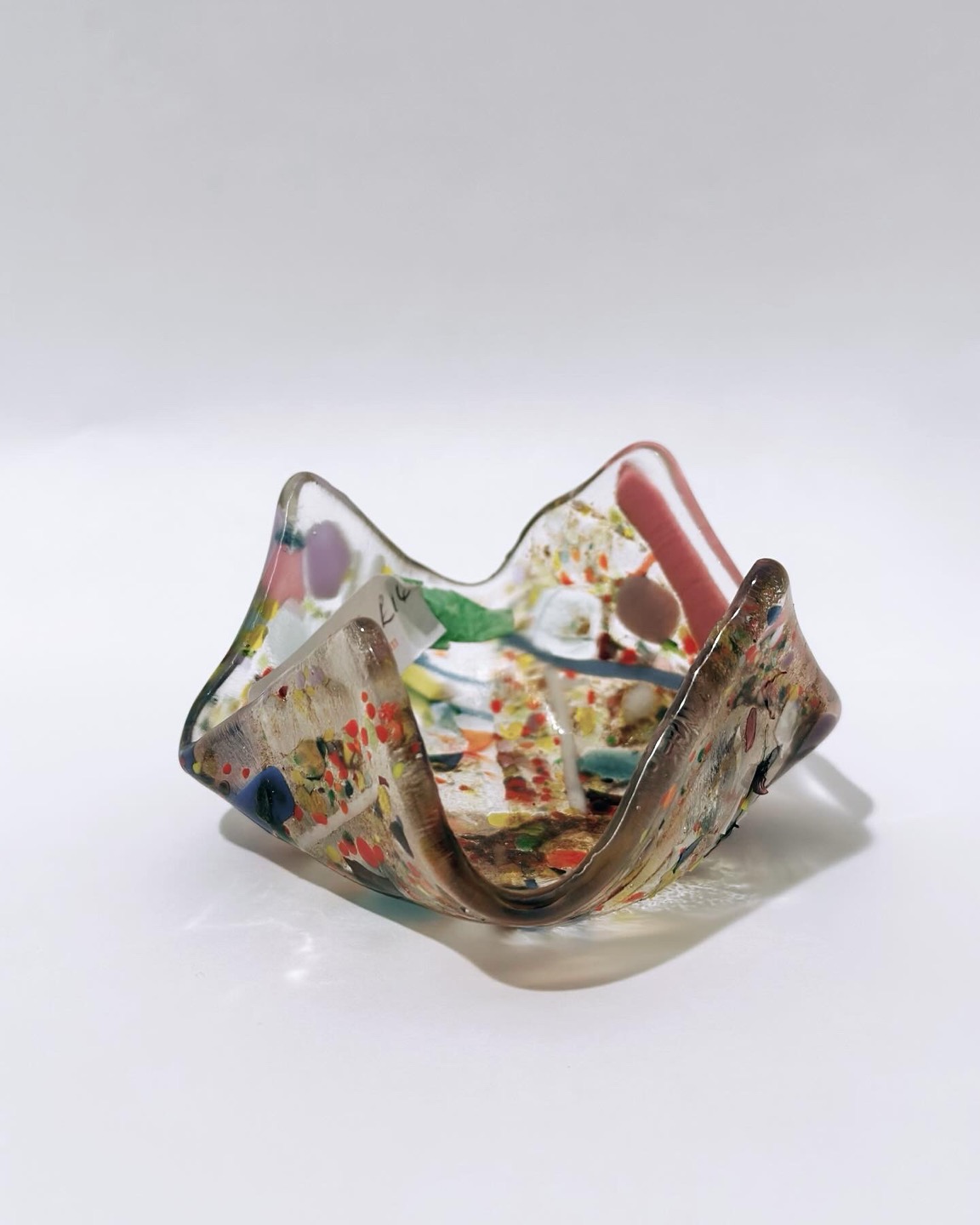 Fused MadeitOrkney Art Glass Multicolor Bowl Trinket Tealight Holder ...