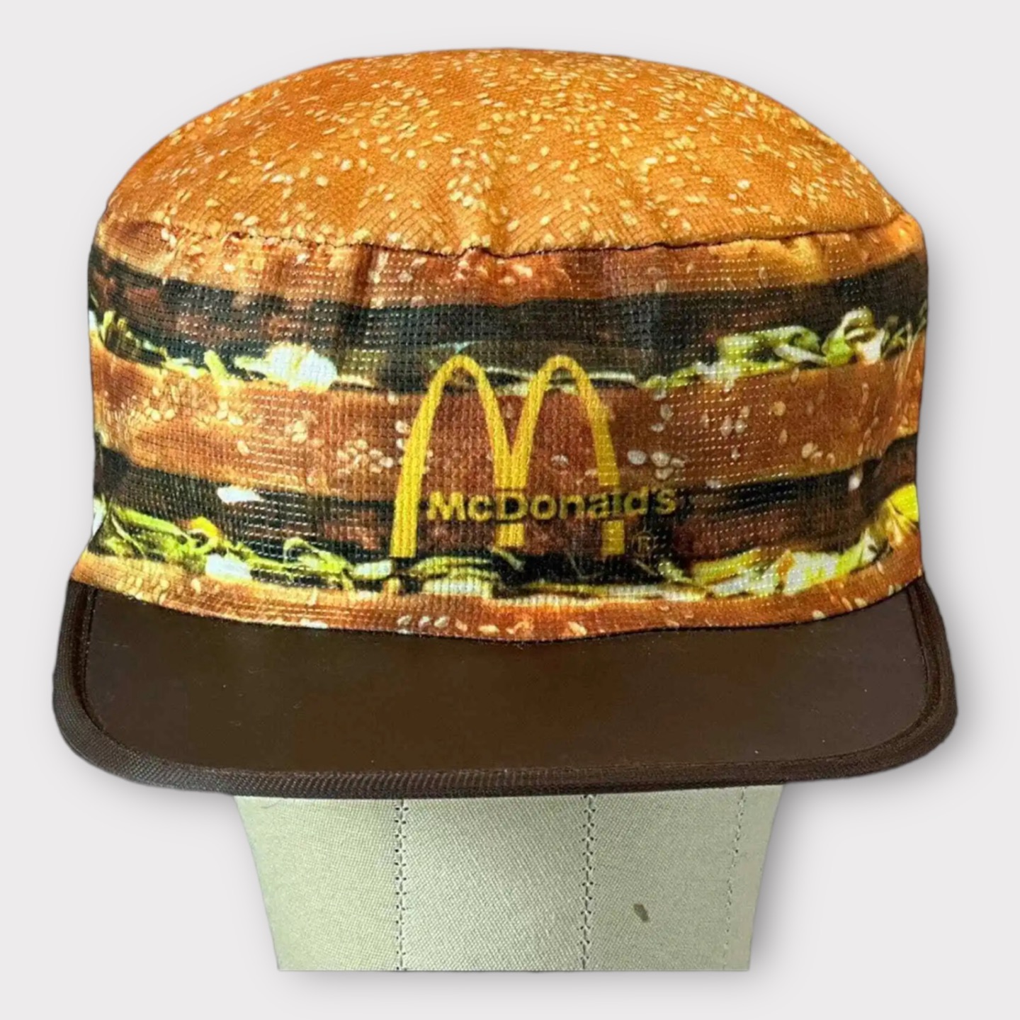 Vintage NOS 1984 McDonald's Big Mac Hamburger Cheeseburger Promo Hat ...