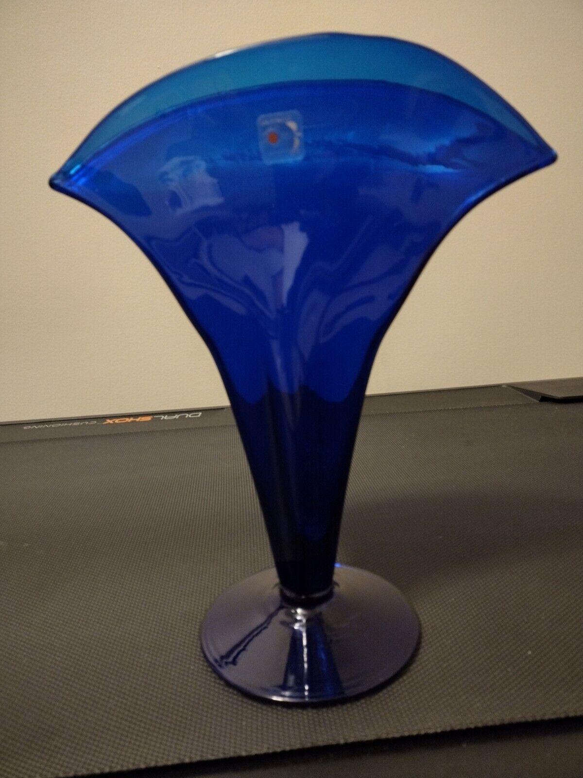 Blenko Cobalt Glass Fan Vase