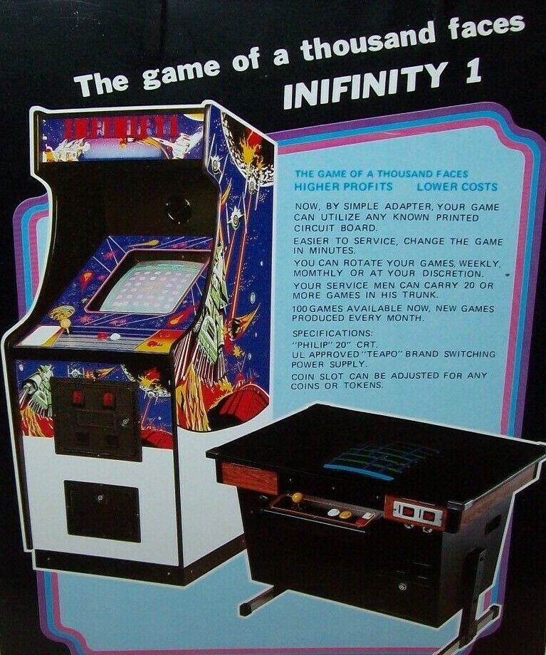 Infinity 1 Arcade FLYER 1984 Original Kwan Vintage Video Game Retro ...