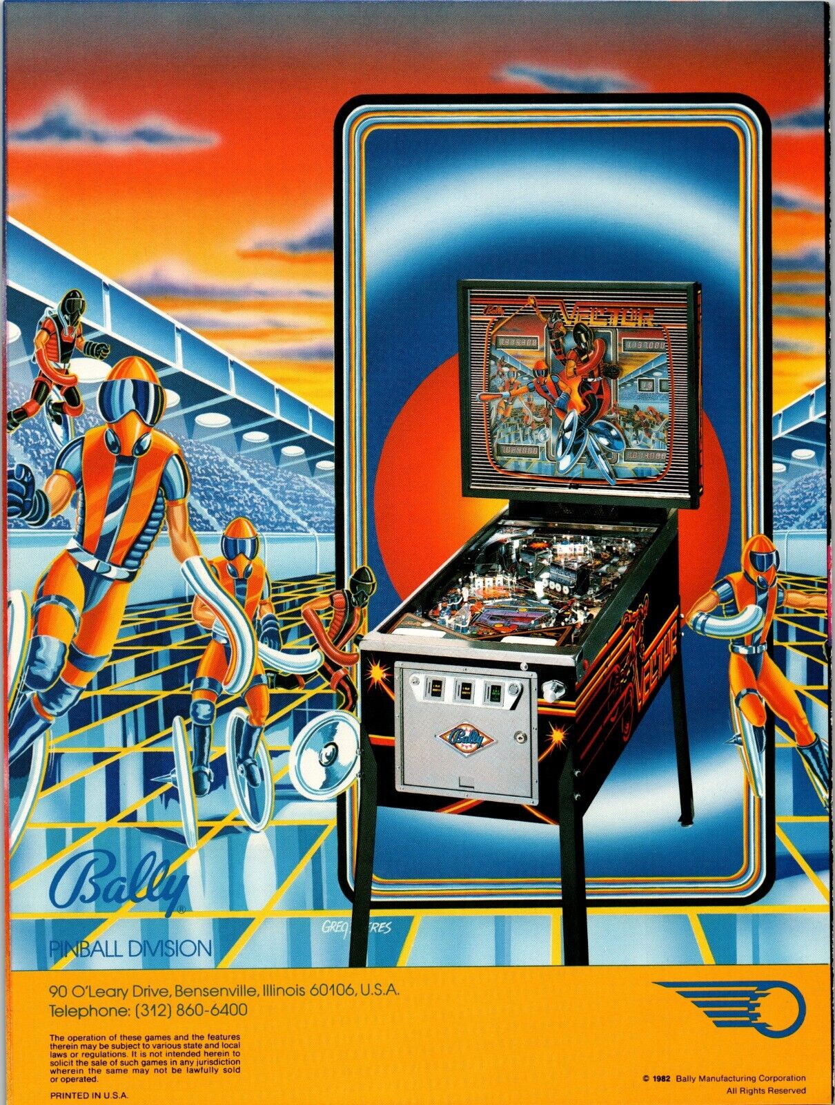 Vector Pinball Flyer Original Brochure Space Age Sci-Fi Retro Artwork ...