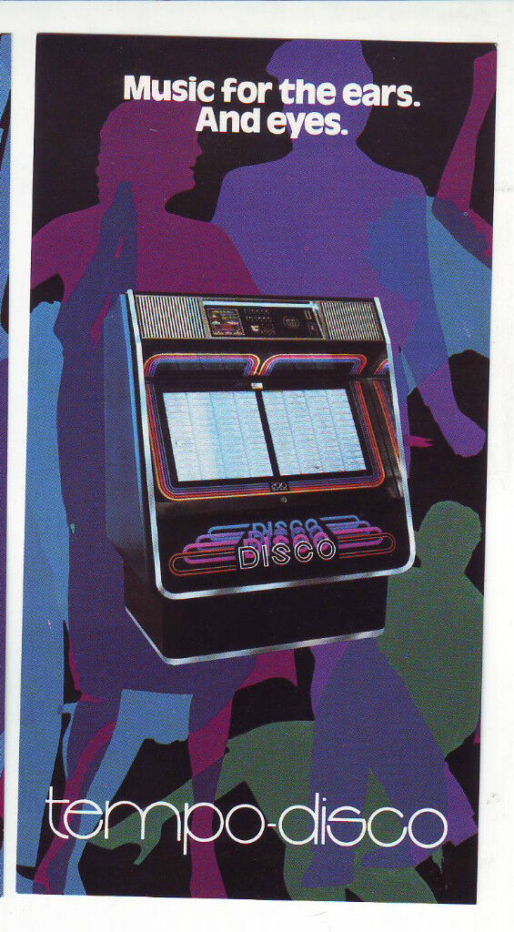 TEMPO DISCO R-84 ROWE 1980 ORIGINAL JUKEBOX MINI PROMO SALES FLYER