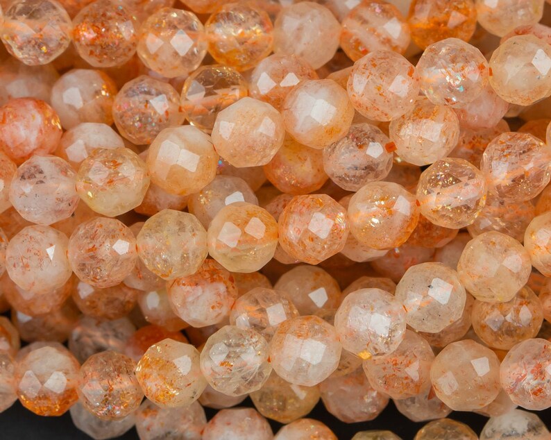 Natural Sunstone Full Strands-15.5 inches-4mm 5mm- Nice Size Hole ...