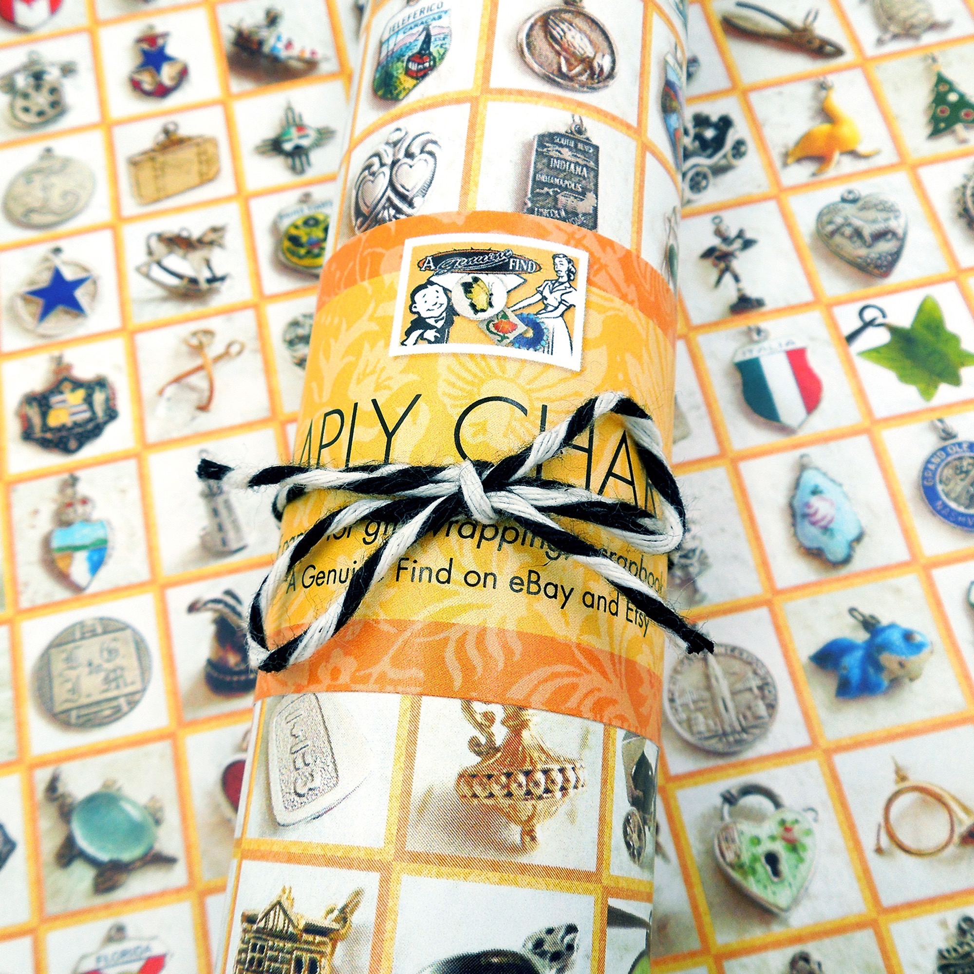 New Simply Charming Wrapping Paper - Charms Paper For Gifts ...