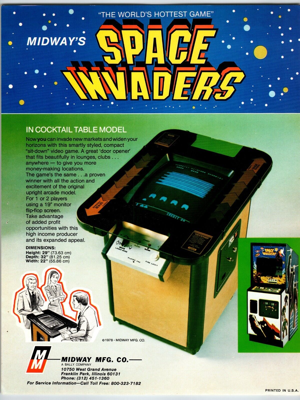Space Invaders Arcade Game FLYER Original 1978 Retro Video Game Alien ...
