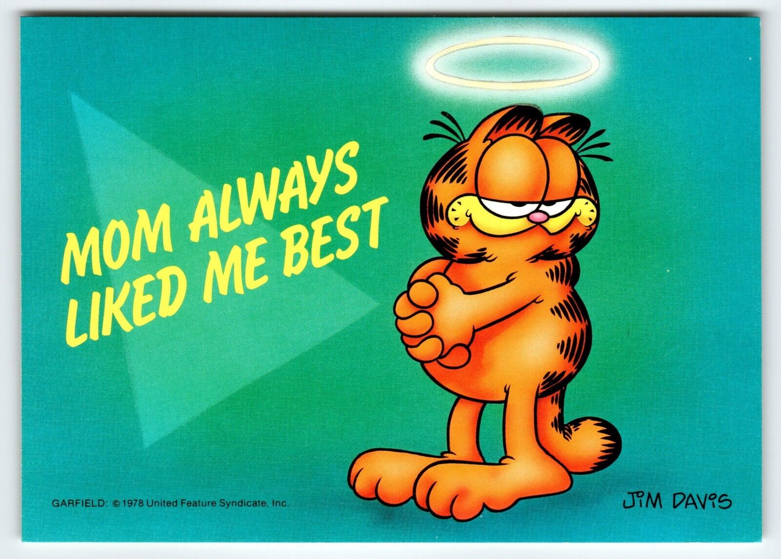 Garfield Mom Always Liked Me Best Postcard Jim Davis Comic Orange Tabby ...