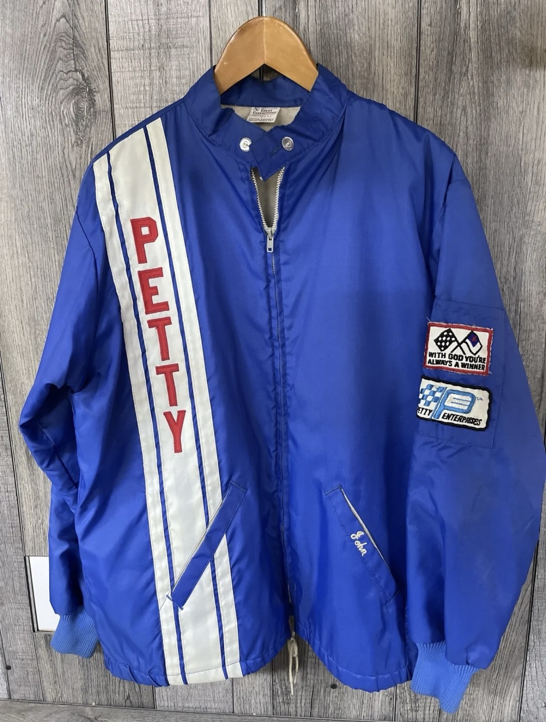 70'S RICHARD PETTY RACING Team Member Windbreaker STP Racing Blue SIZE L