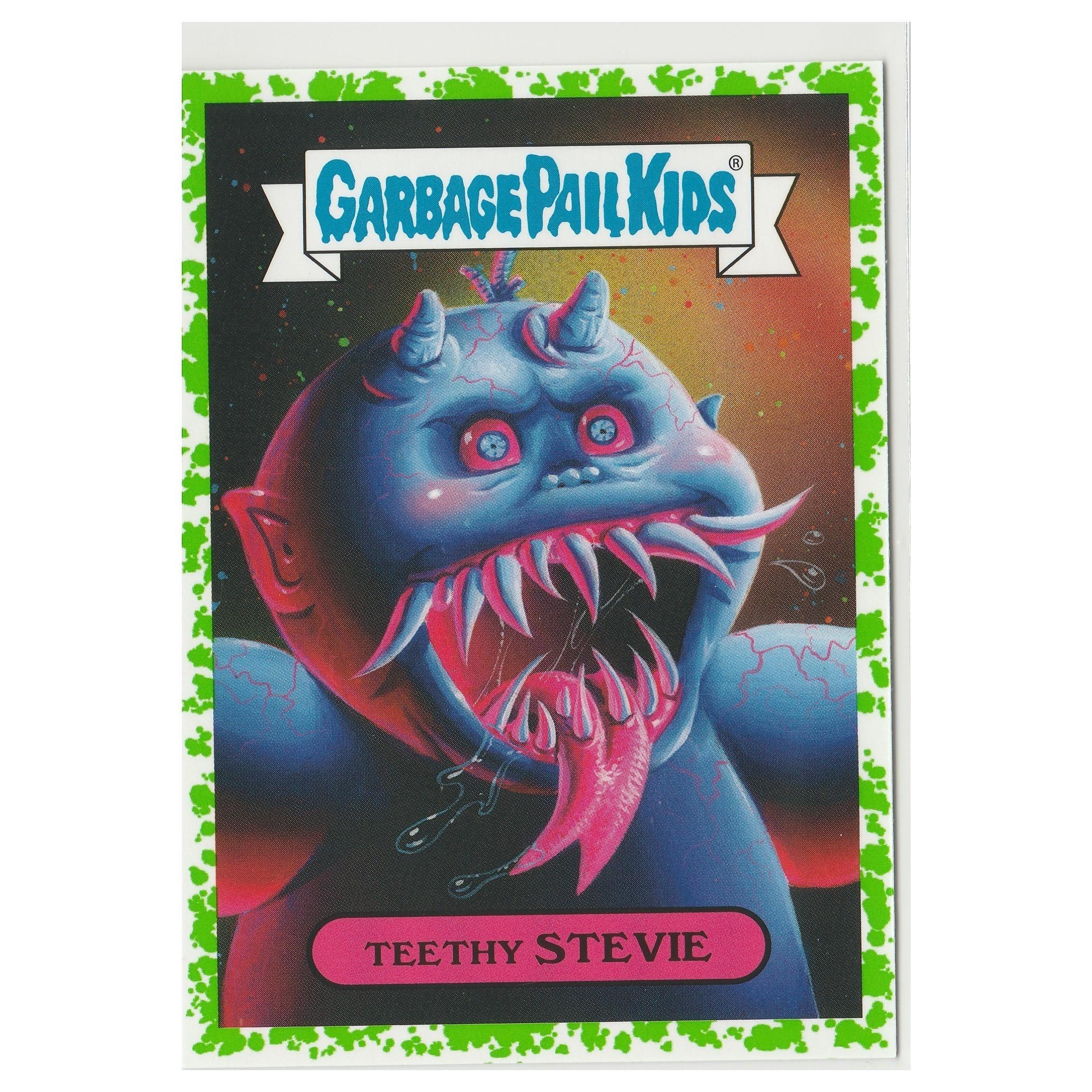 Garbage Pail Kids Teethy Stevie Folklore Monster Sticker #1b of 5 Green ...