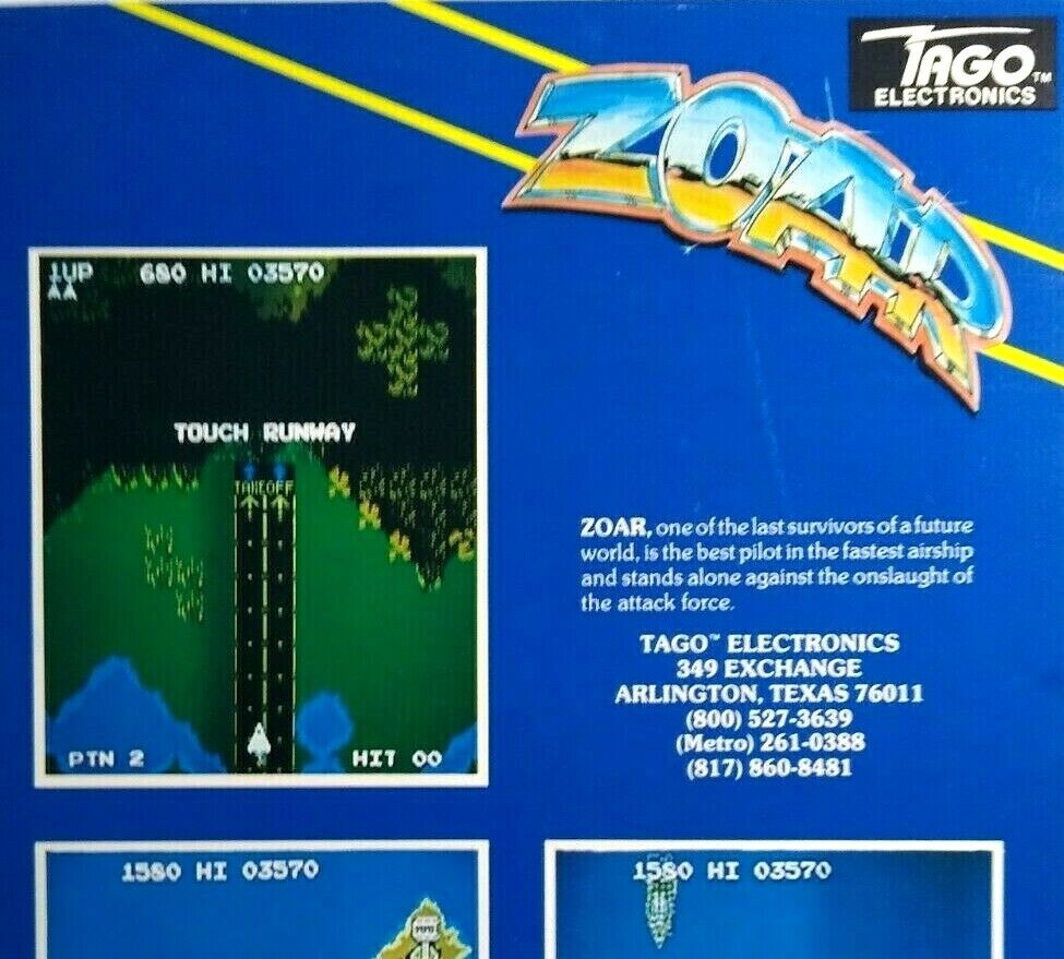 Zoar Arcade Flyer Foldout Original Video Game Vintage Promo Retro Art 1982