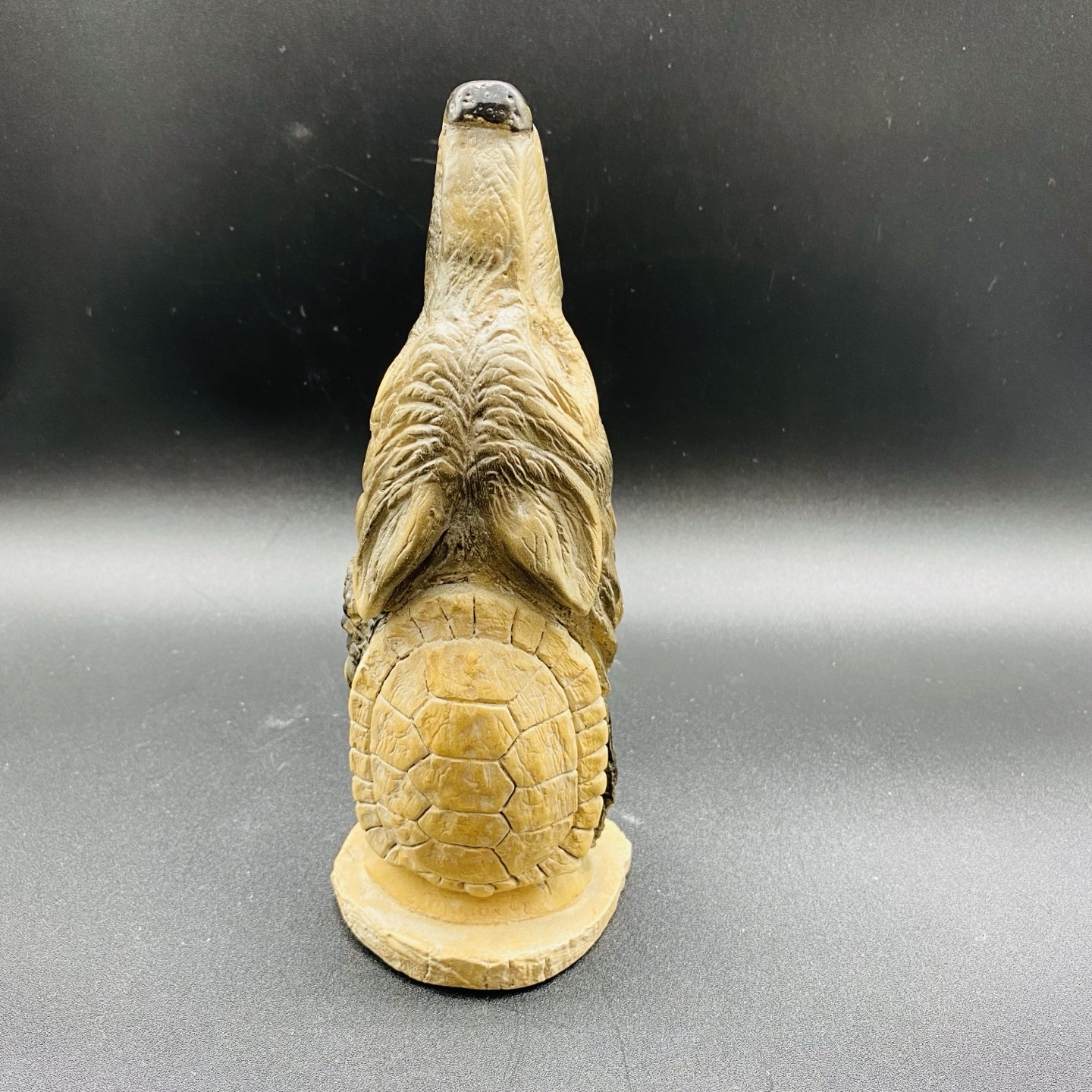 Signed Stone Carving Wolf Turtle Portrait False Face Thomas B Manacle ...