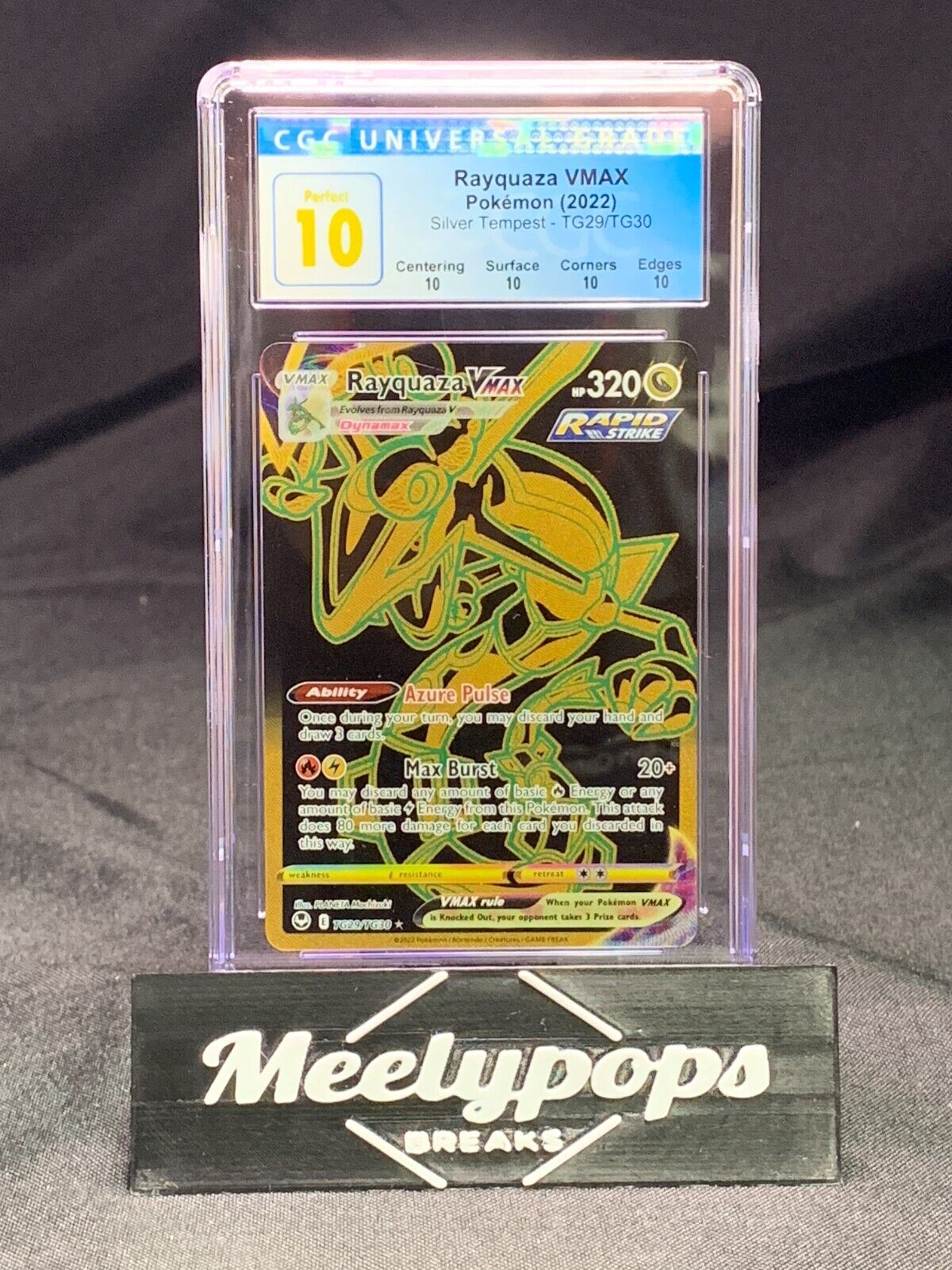 Rayquaza VMAX 2022 Pokemon Silver Tempest TG29/TG30 CGC Perfect 10