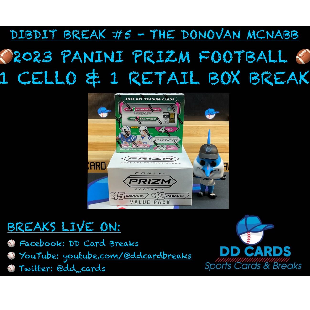 Philadelphia Eagles - 2023 Prizm Football (1) Cello Box & (1) Retail ...