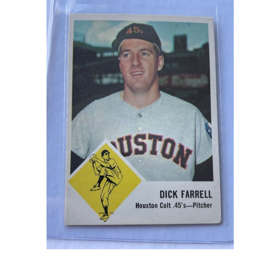 1963 Fleer Baseball Dick Farrell Houston Colt 45's