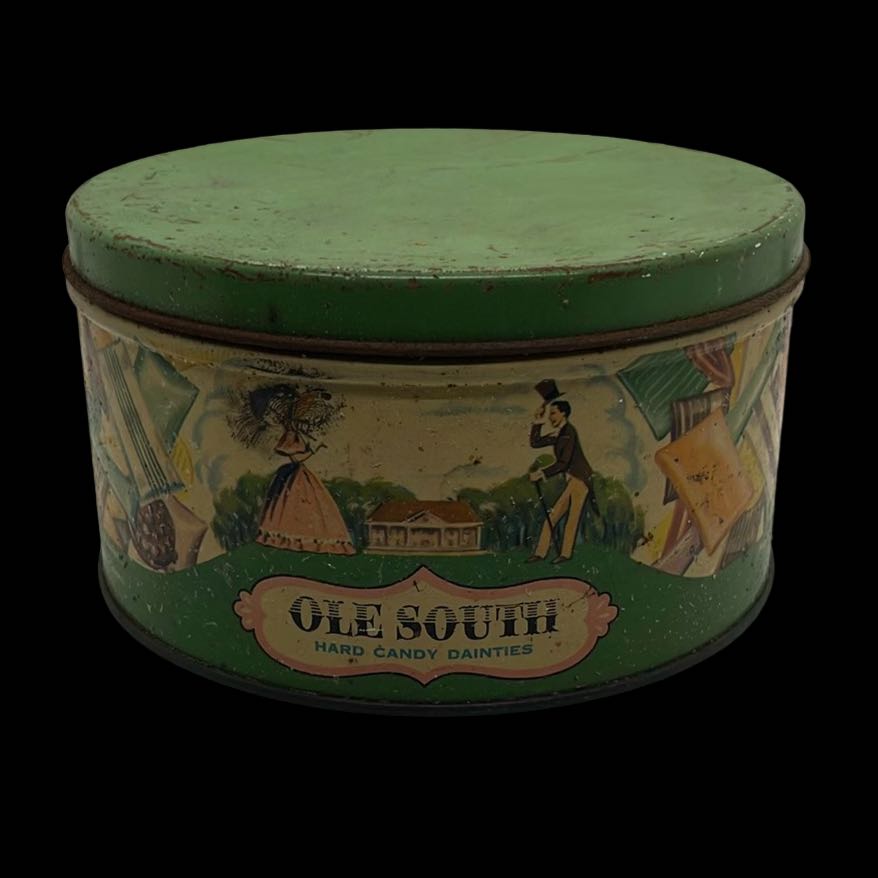 28. VINTAGE OLE SOUTH HARD CANDY DAINTIES TIN-BRANDLE & SMITH, LUDEN’S ...