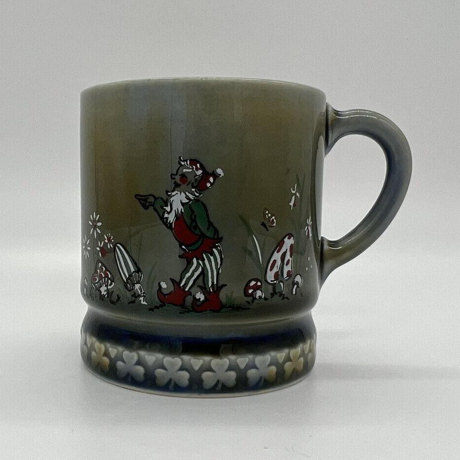 Vintage Wade Irish Porcelain Mini Coffee Tea Mug Elf Fairy Mushroom ...