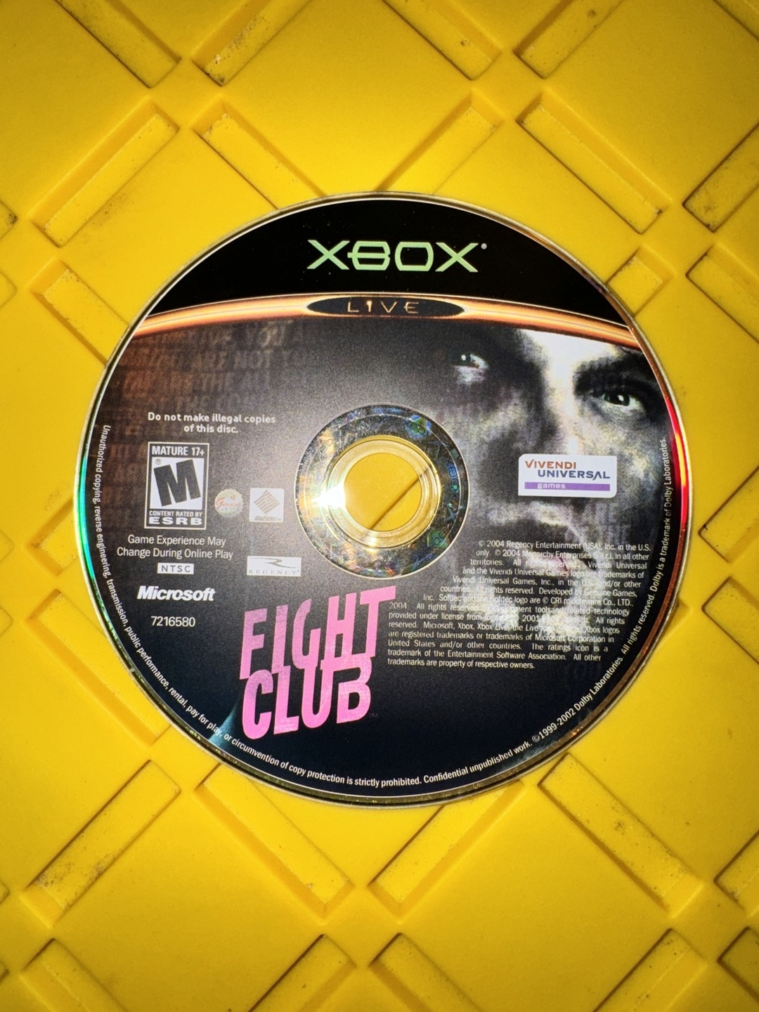 Fight Club (Xbox Microsoft, 2004) Disc Only