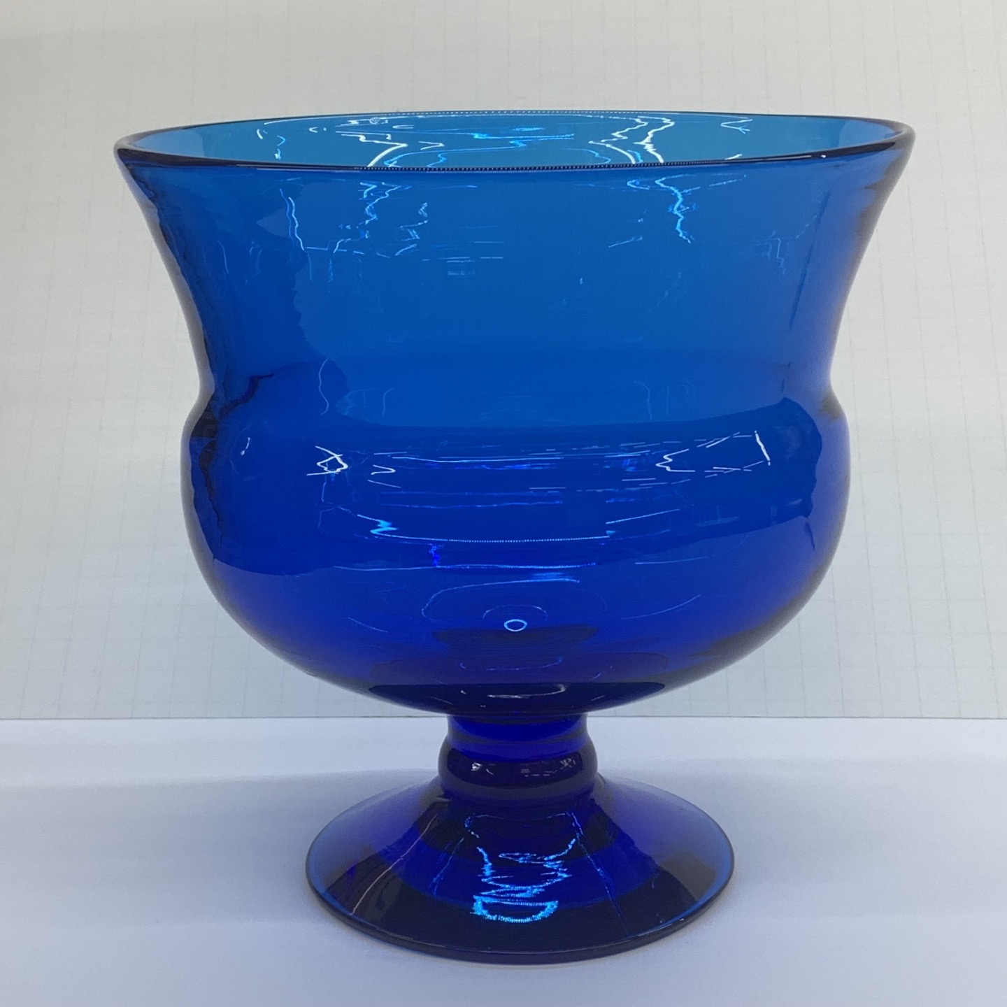 Vintage Blenko Blue Compote Urn Vase 428 Pre-Designer 1937-1957 Estate ...