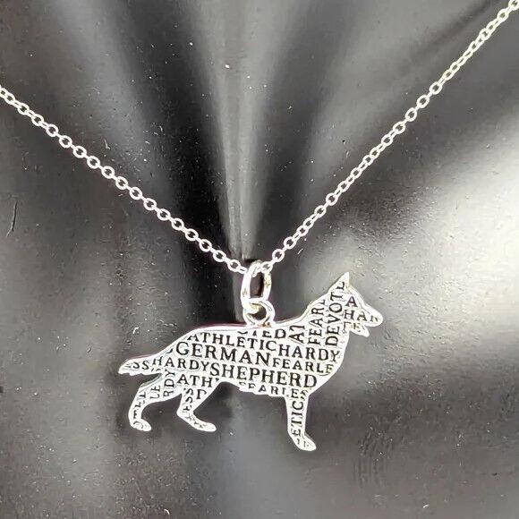 Companions German Shepherd Sterling Silver Necklace NWT