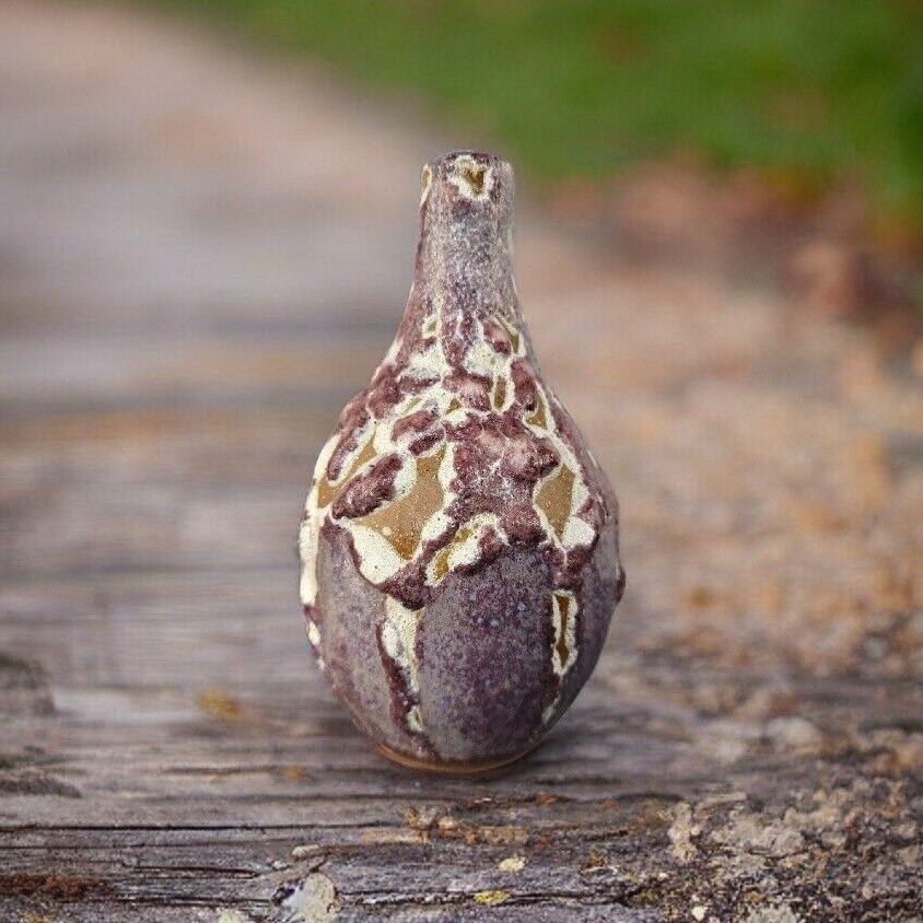 Signed Joanna Price Mid-Century Stoneware Studio Pottery Vase Drip Blob ...