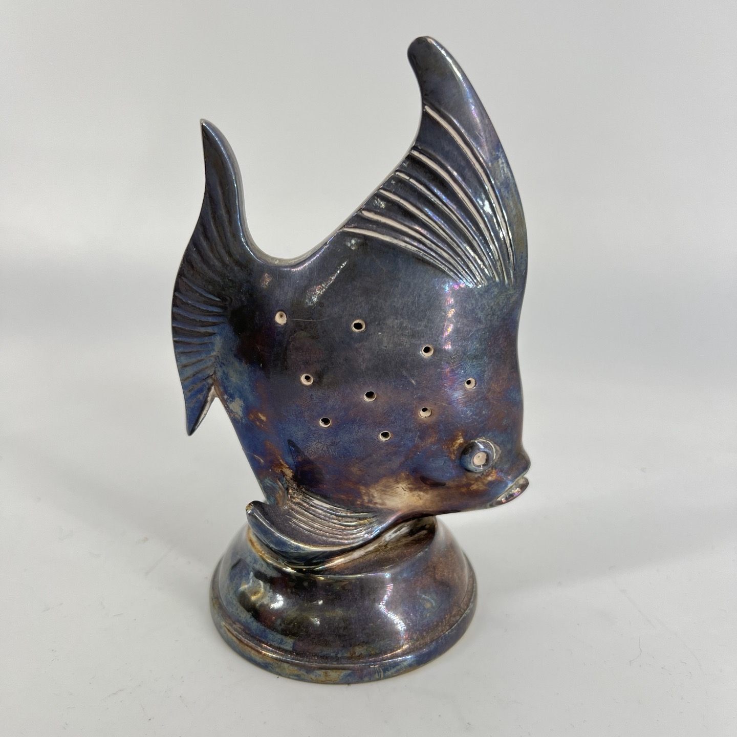 Silver Plate Metal Fish Figurine