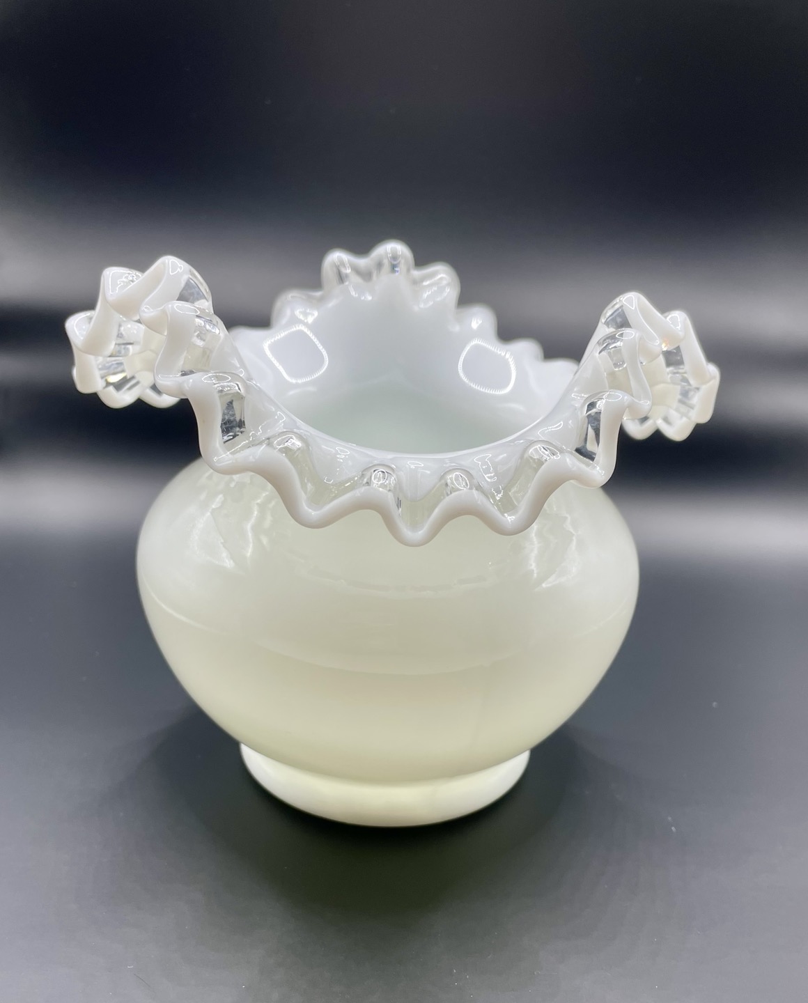 Fenton Crystal Crest Bowl