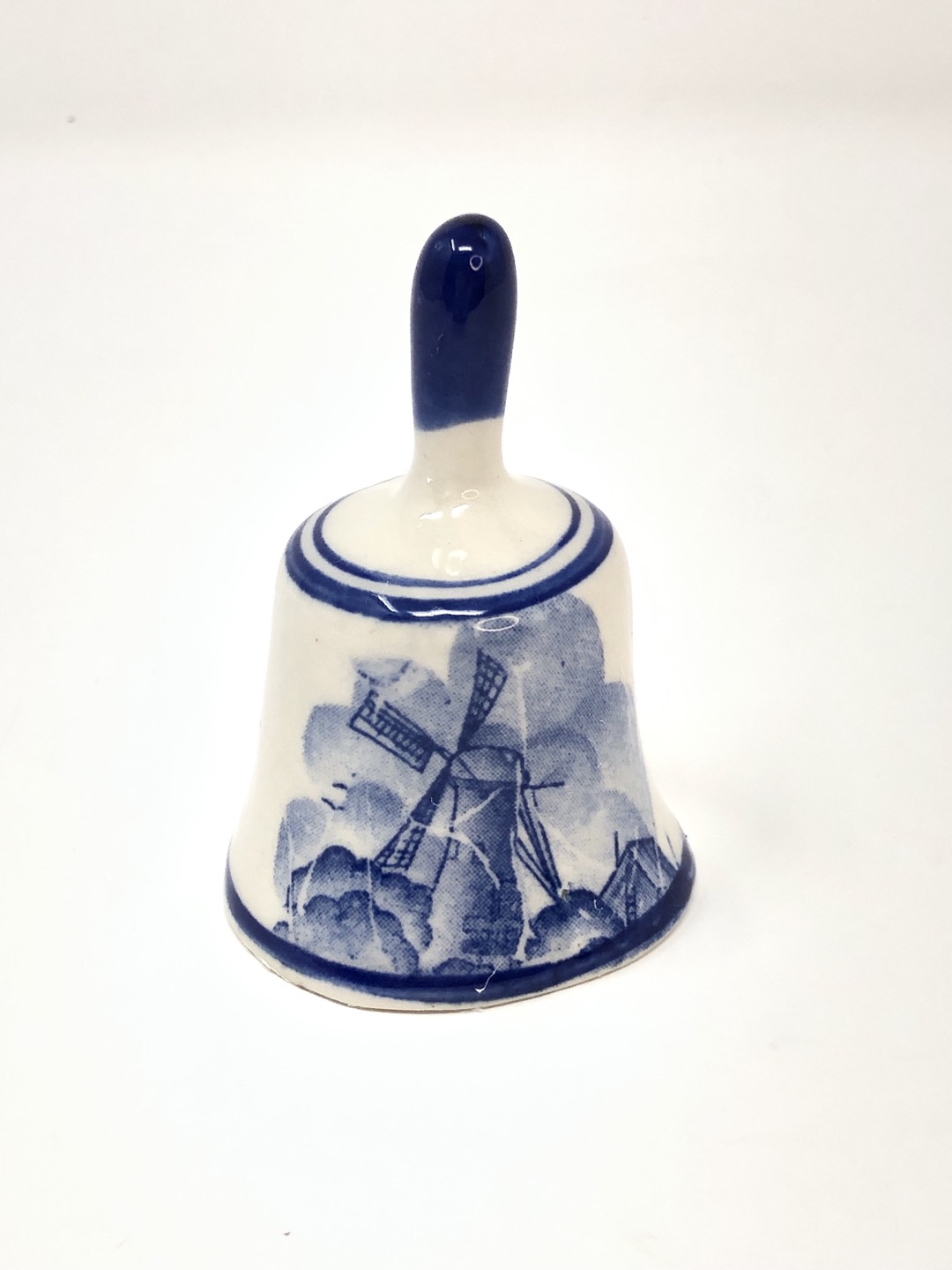 Holland Windmill Delft Blue and White Miniature Bell