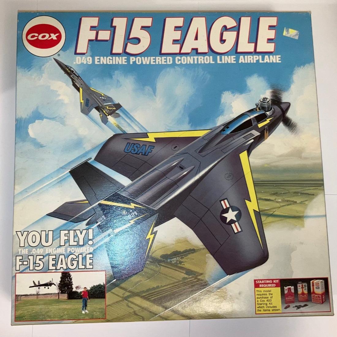 Vintage Cox F-15 Eagle .049 engine Control Line Airplane New Old Stock 1993