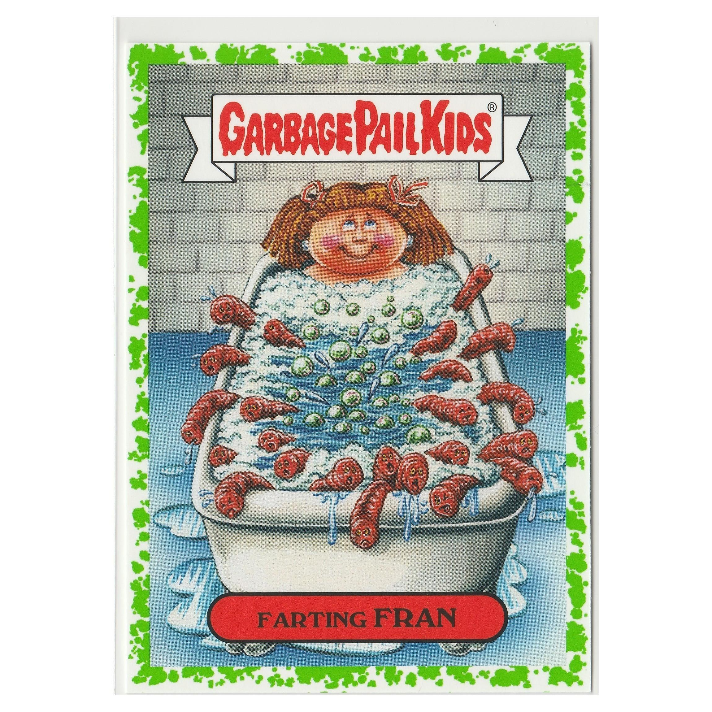 Garbage Pail Kids Farting Fran Modern Horror Sticker #9b of 15 Green ...
