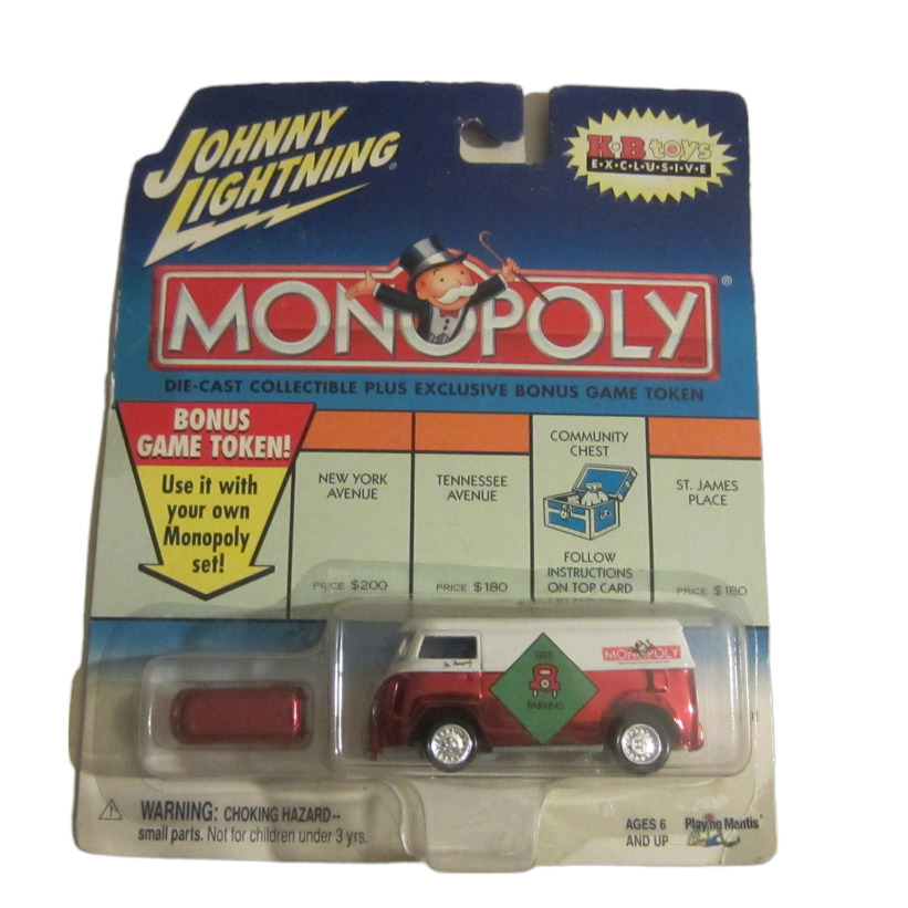 1960 Johnny Lightning Monopoly Van Bus Free Parking Van Metallic With Token