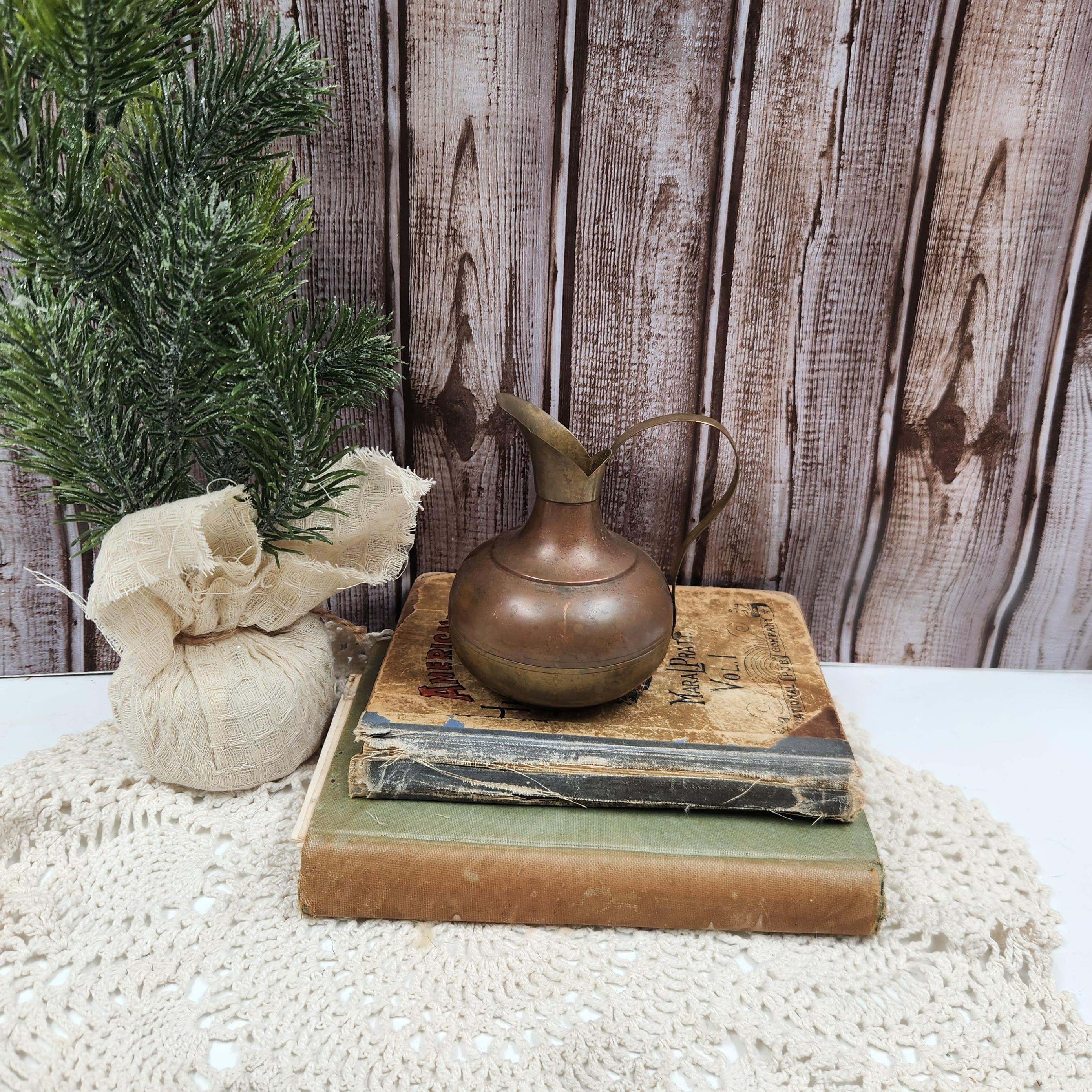 Vintage Copper and Brass Mini Pitcher