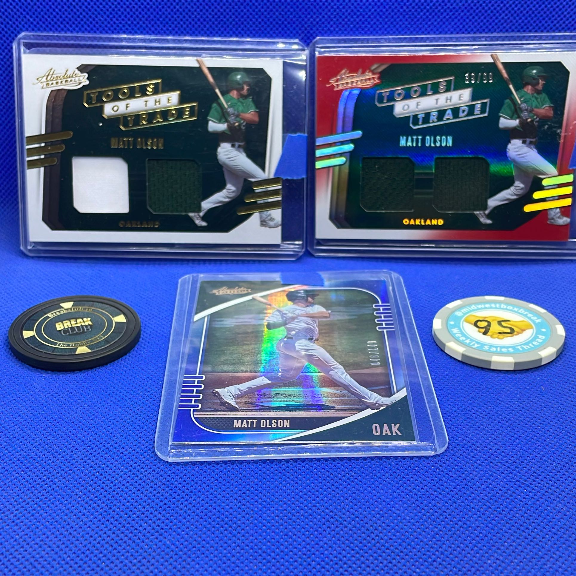 2021 Absolute Matt Olson Dual Patch Base & /99 Refactor/149