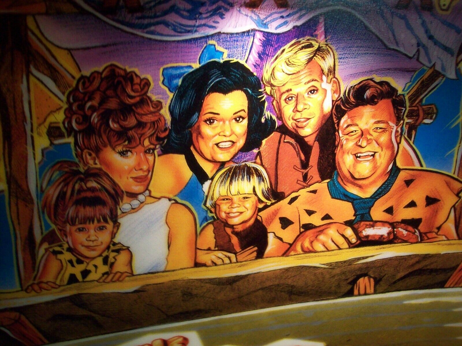 The Flintstones Pinball Machine Translite Game Art Original NOS 1994