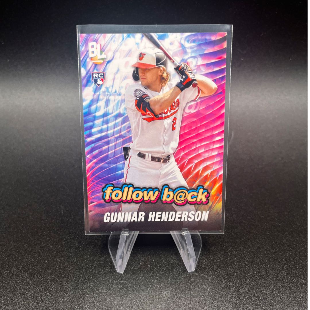 Topps Big League Gunnar Henderson Social Media Follow Back Card Sssp ...