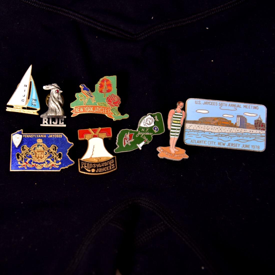 Vintage Northeastern States Jaycees State Pins New York Rhode Island ...