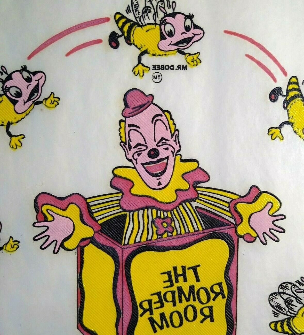 Romper Room Jack In The Box Clown Mr. Dobee Bumble Bee Iron-On Heat ...