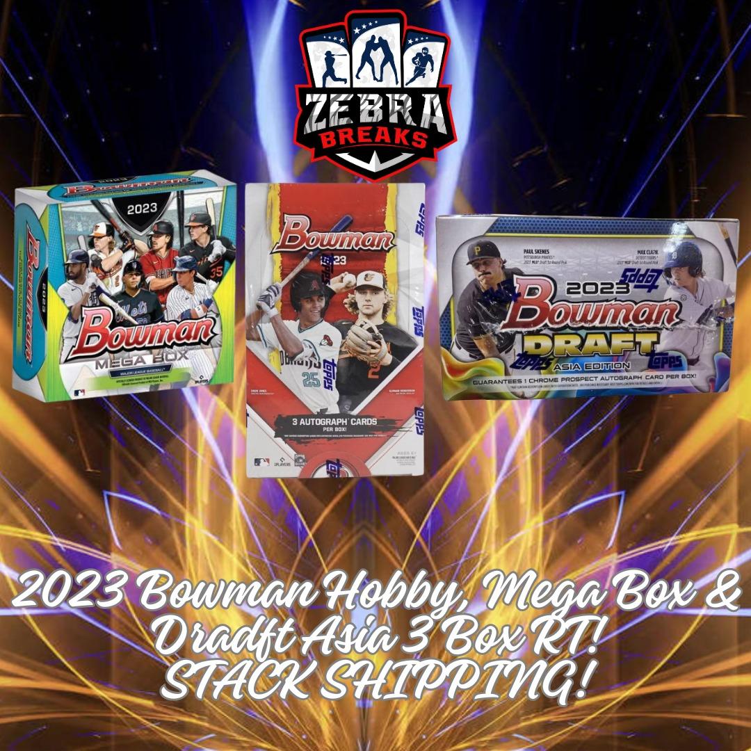 ZB 24135: 2023 Bowman Hobby, Mega, and 2023 Bowman Draft Asia 3 Box ...