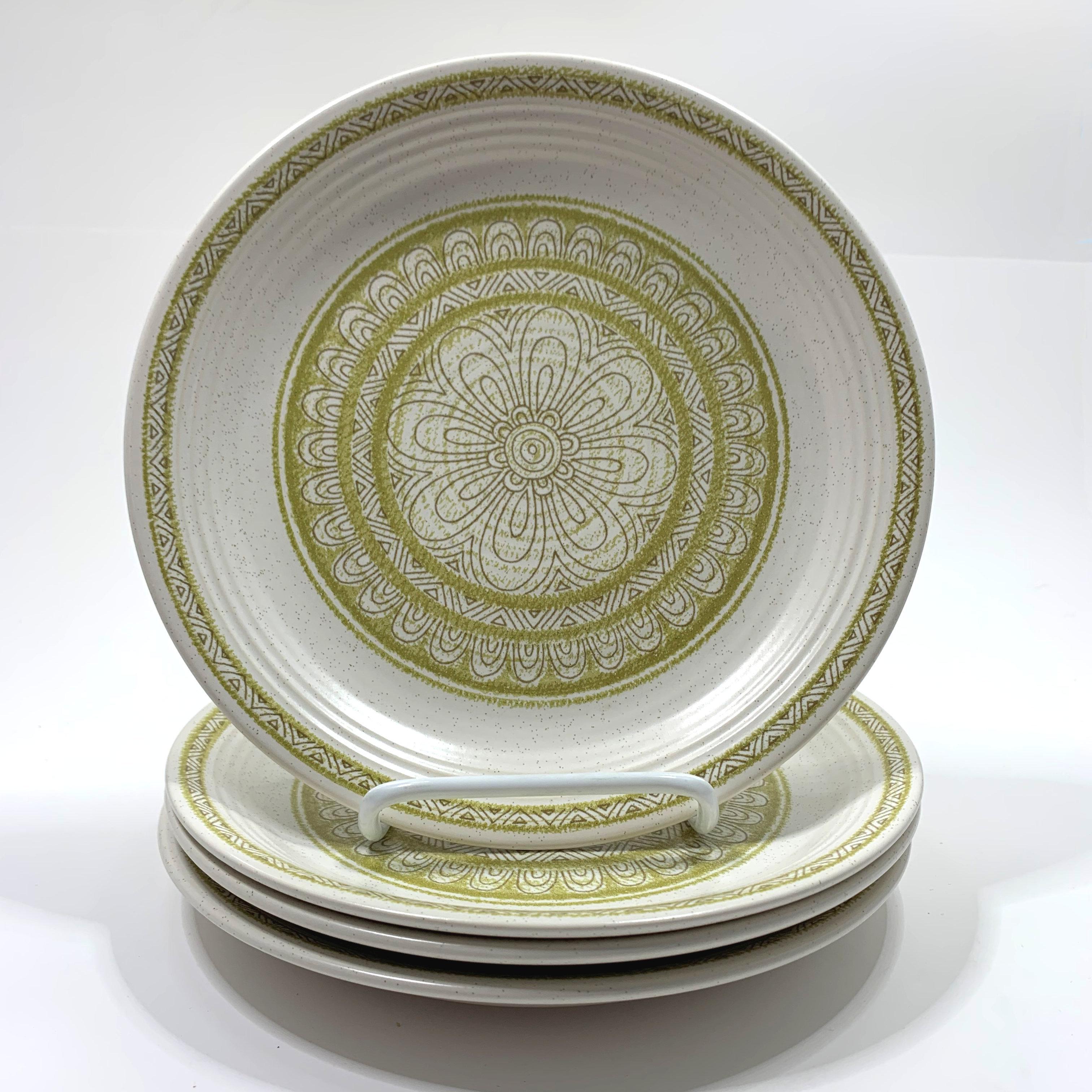 Franciscan Hacienda Green Salad Plates Set 4 Vintage Mid Century ...