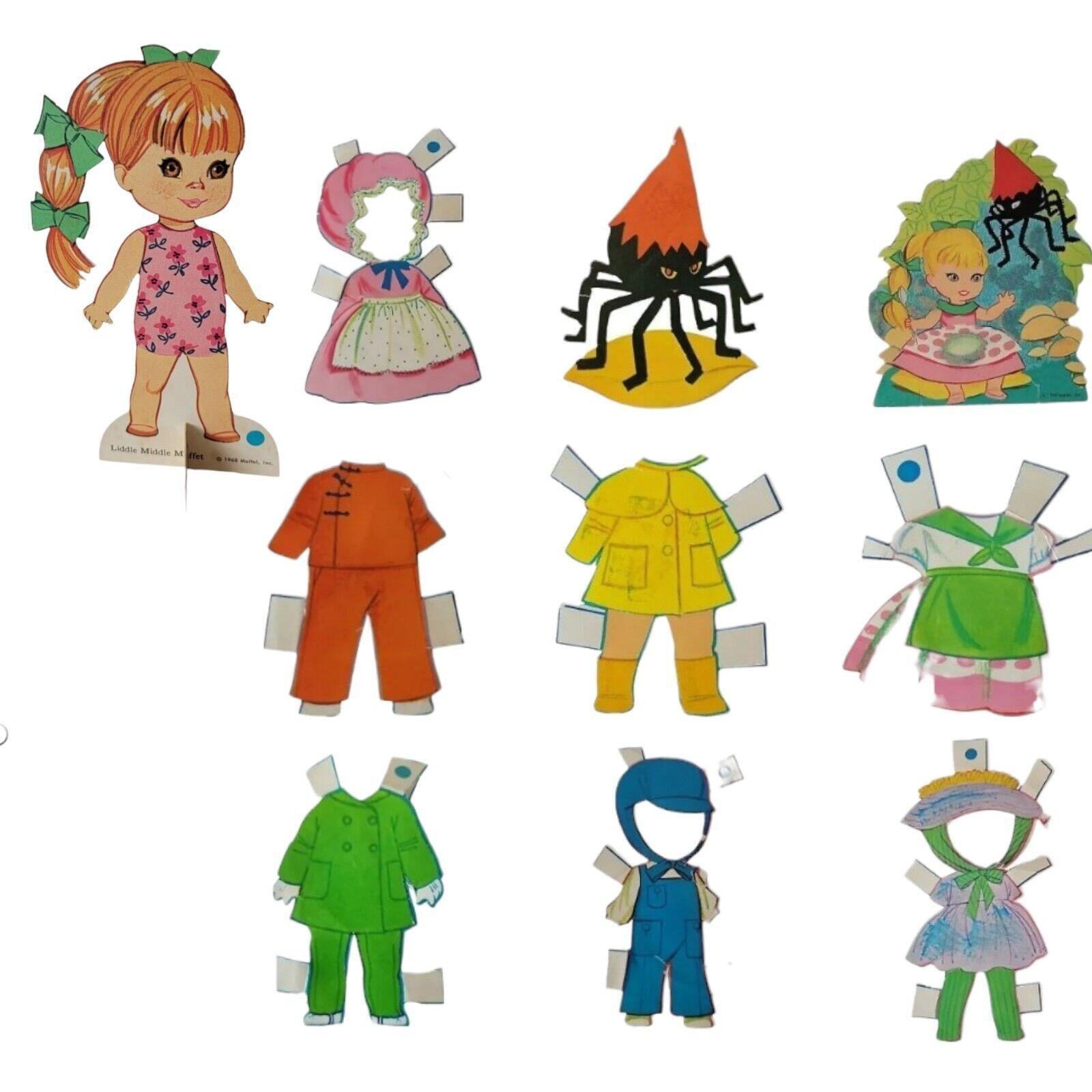 Vintage 1968 Mattel Inc Liddle Biddle Liddle Middle Muffet Paper Dolls ...