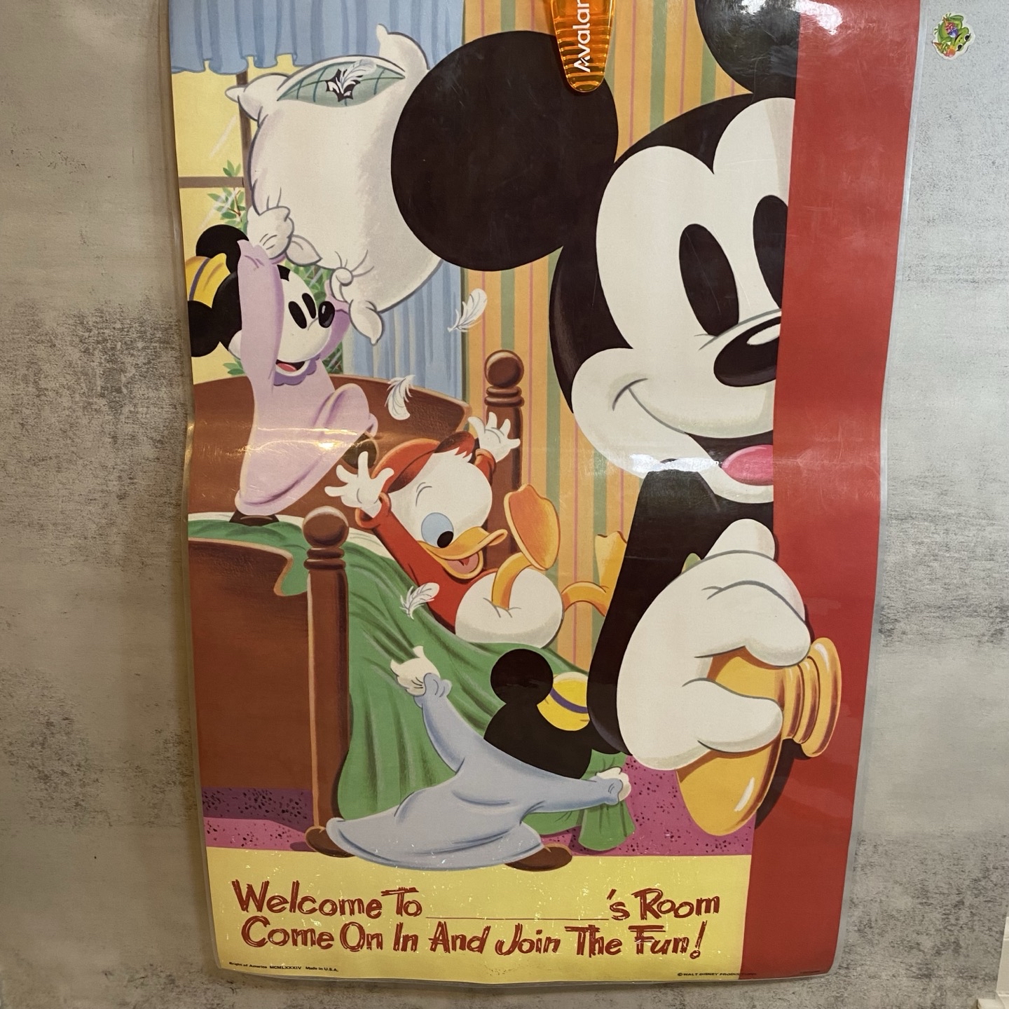 Vintage 1984’ Walt Disney Productions Laminated Poster Mickey & Friends ...
