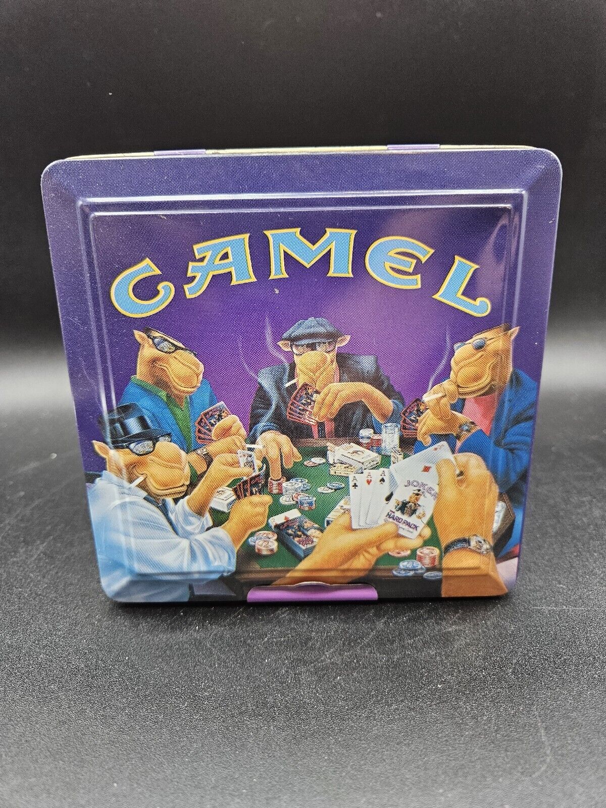 Vintage 94' CAMEL Tin Boxed Poker Chip & Card Set Camel Joe Tobacco ...