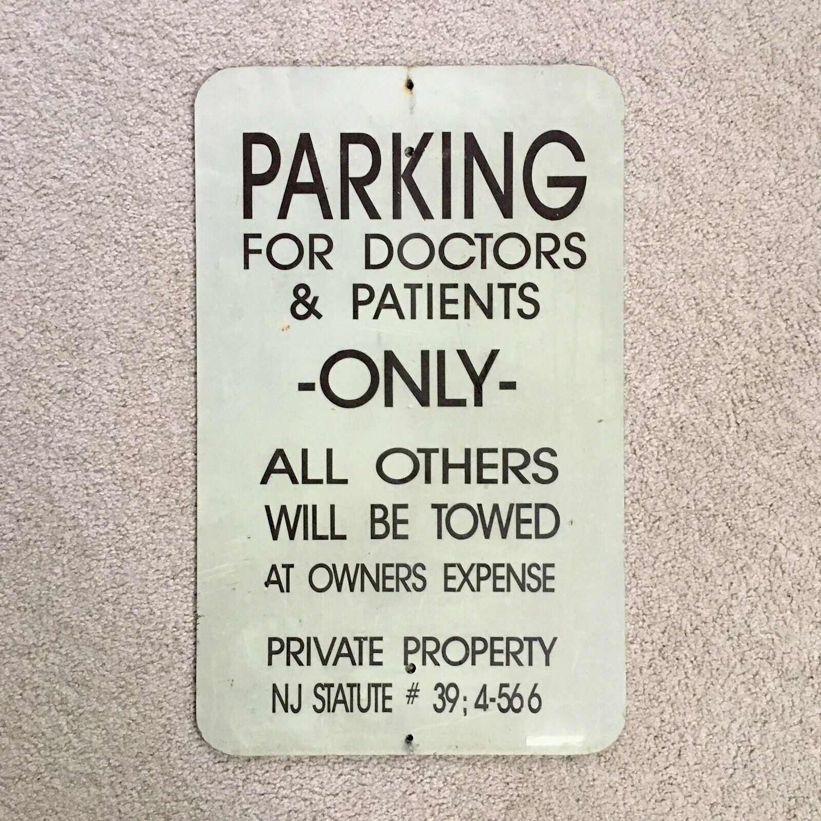 Vintage Original 1970s DOCTORS OFFICE Parking Sign 24 x 15” - New ...