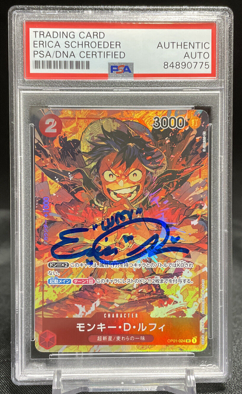 Monkey D. Luffy Alt Art Japanese Erica Schroeder Signed Auto PSA/DNA ...