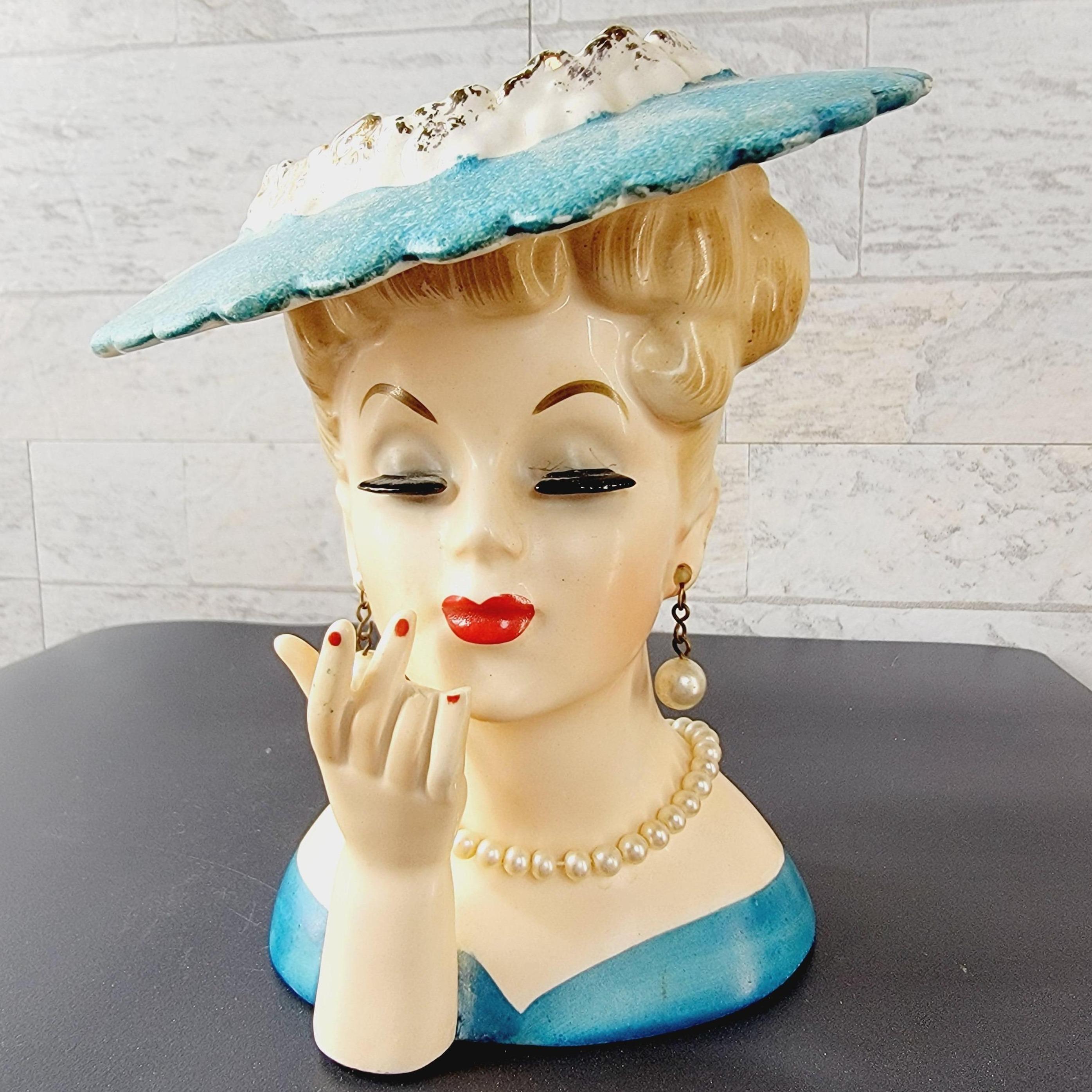 Vintage Napco Lady Head Vase (C3307C) 1958