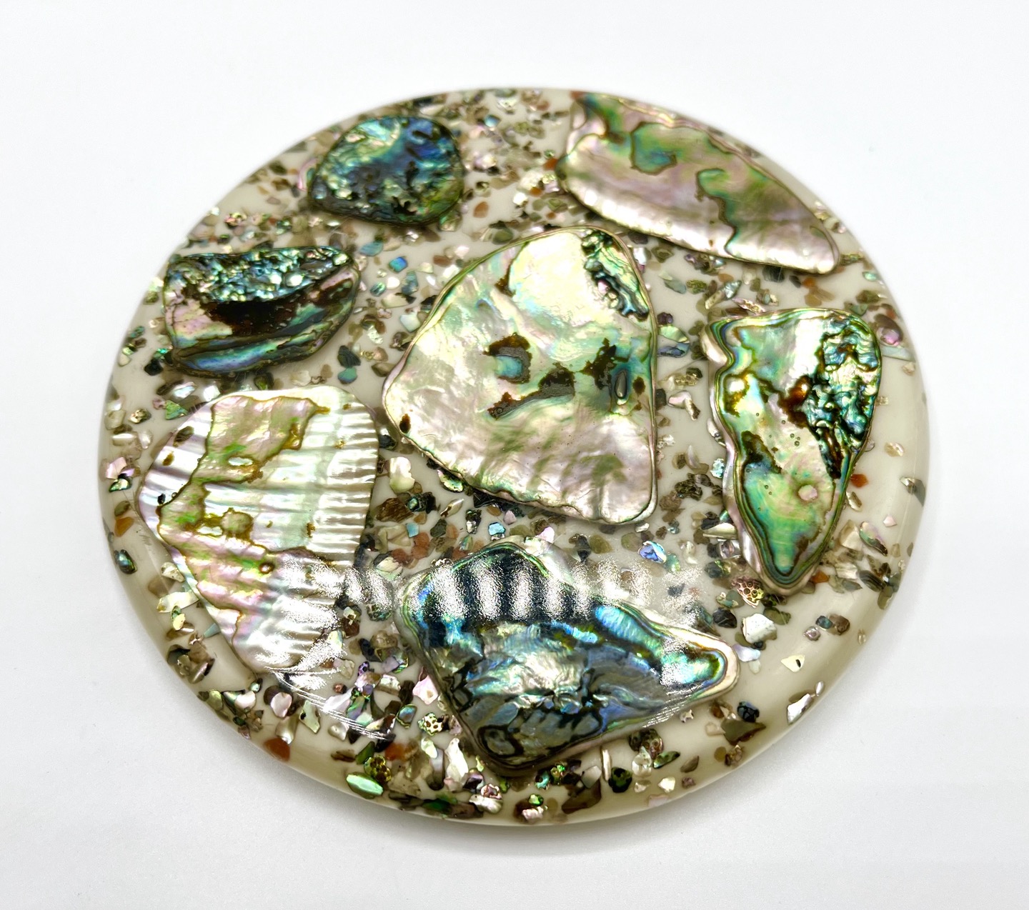 Vintage Lucite & Shells Trivet