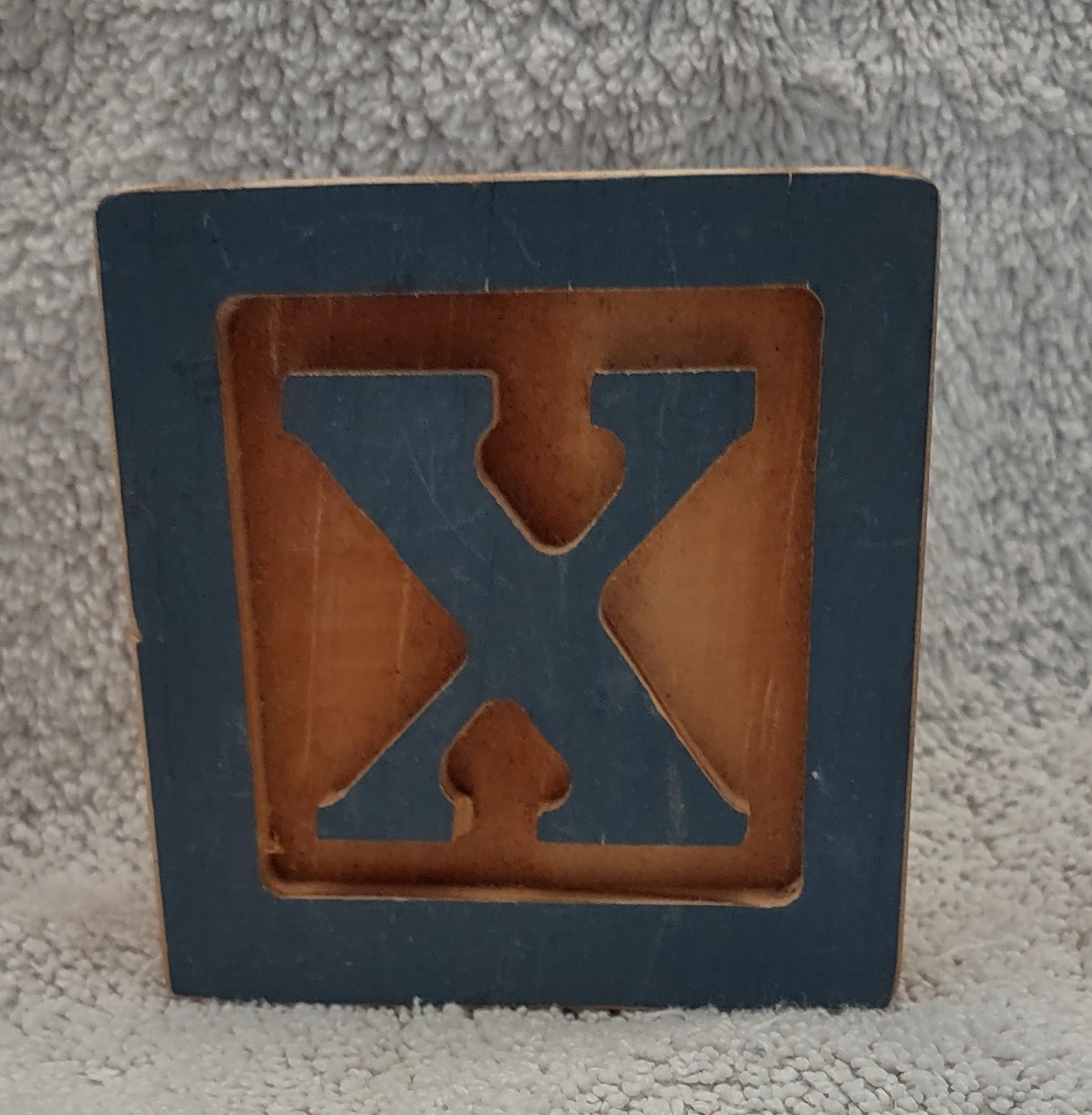 3.5" Wooden Block Letter X