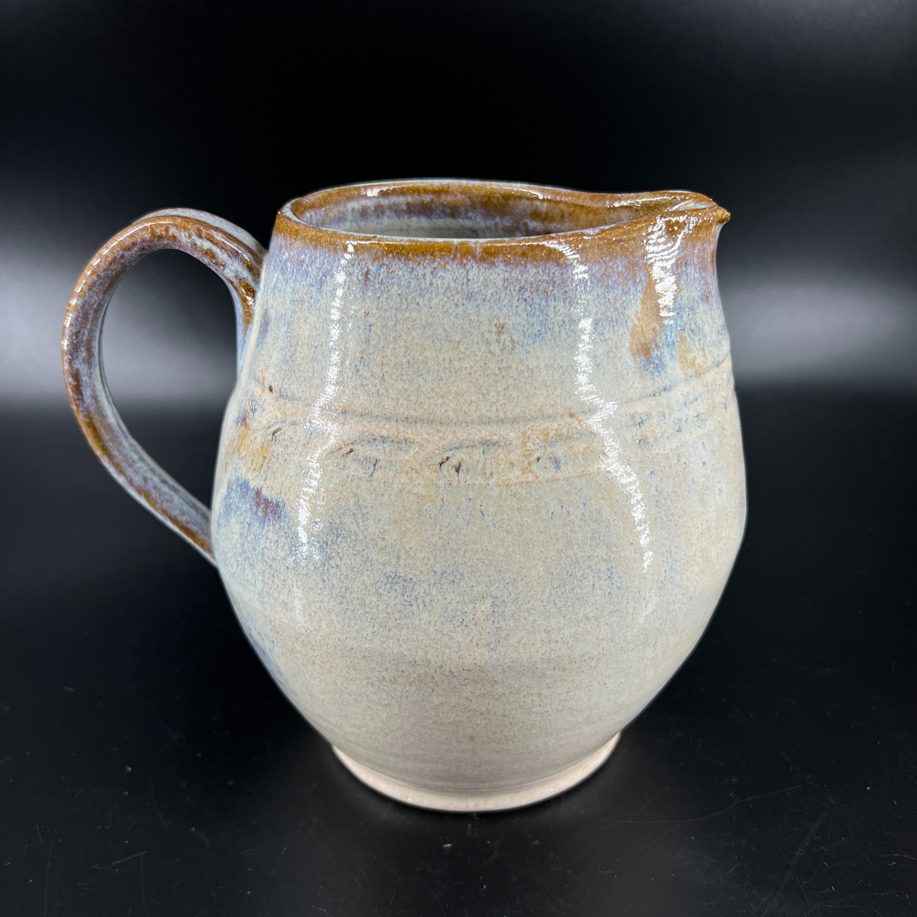 Studio Art Pottery Stoneware Glazed Artist Signed Pitcher