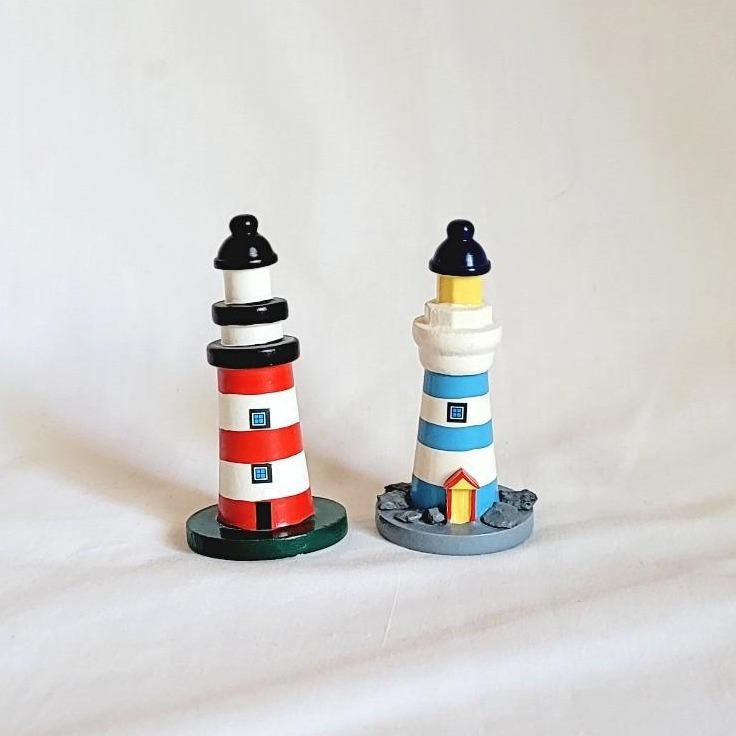 Vintage Lighthouse Shaped Figurines