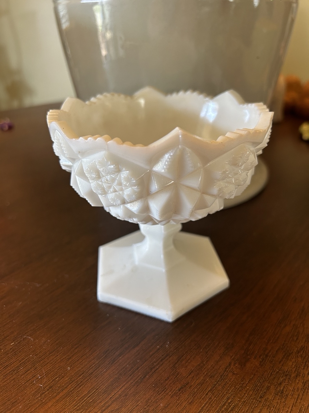 Kemple Milk Glass Compote