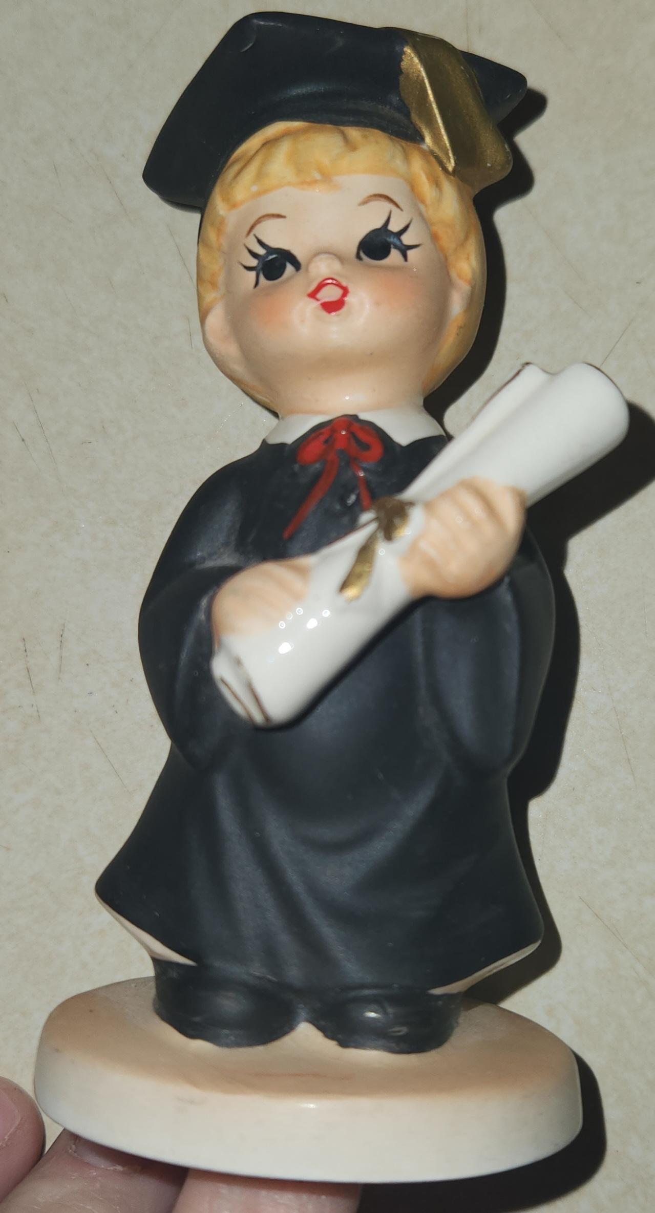 Vintage Lefton Japan Graduation Boy Figurine
